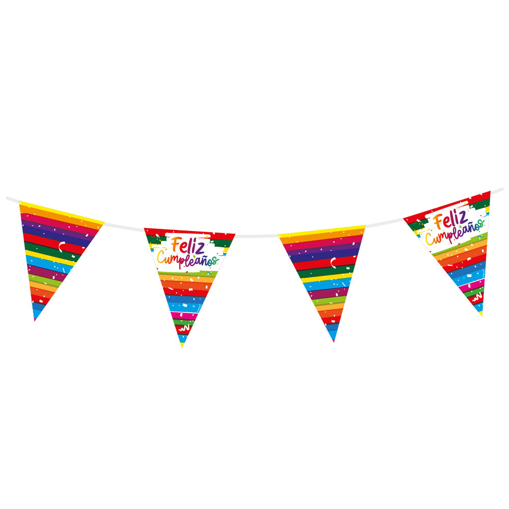 BANDEROLA METALIZADA FELIZ CUMPLEAÑOS FESTIVO | DISTRIBUIDORES ...